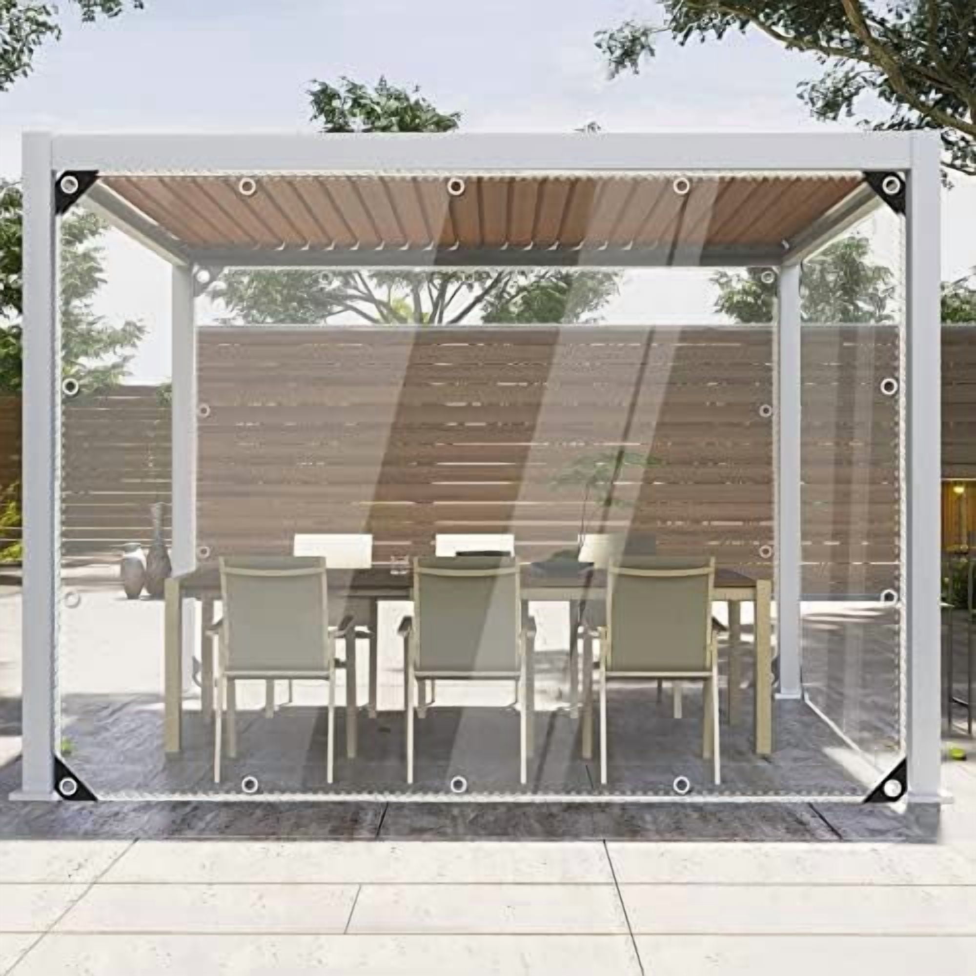Clear Tarps Heavy Duty Waterproof, 15Mil Transparent PVC Vinyl ...
