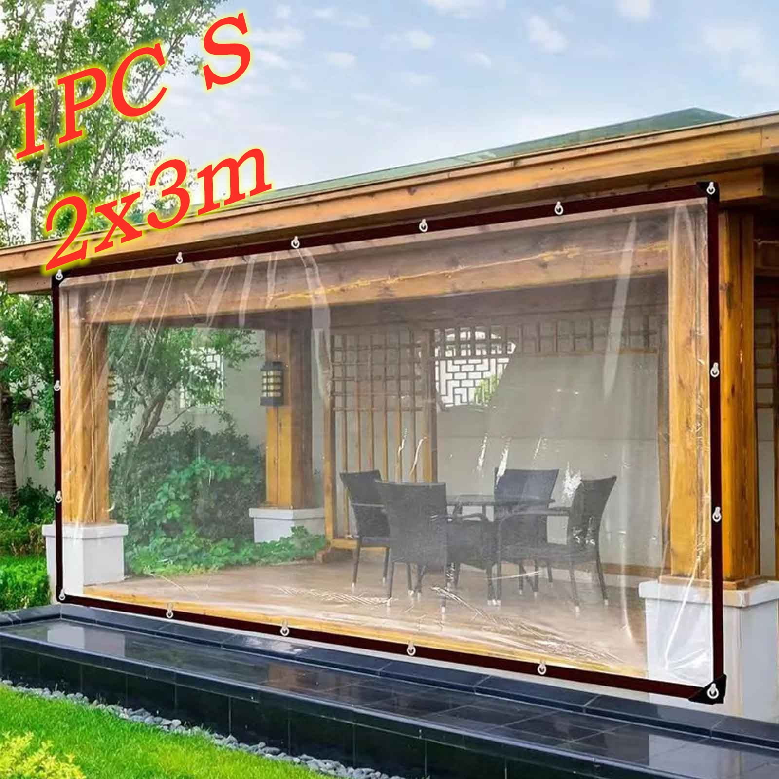 VAETTLO Clear Tarps Heavy Duty Waterproof 6.5x9.8 Ft Clear Tarp ...