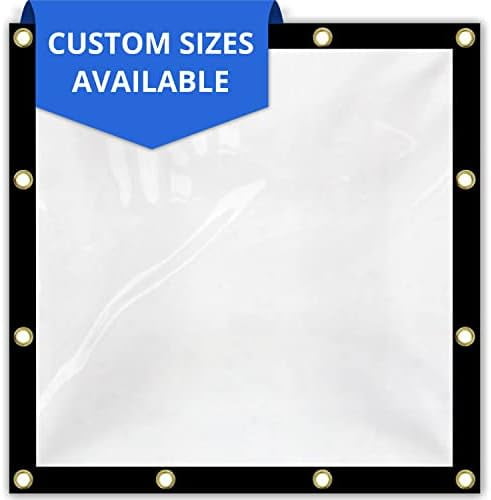 Clear Tarps Heavy Duty Waterproof Material, 18 oz Clear PVC Tearproof ...