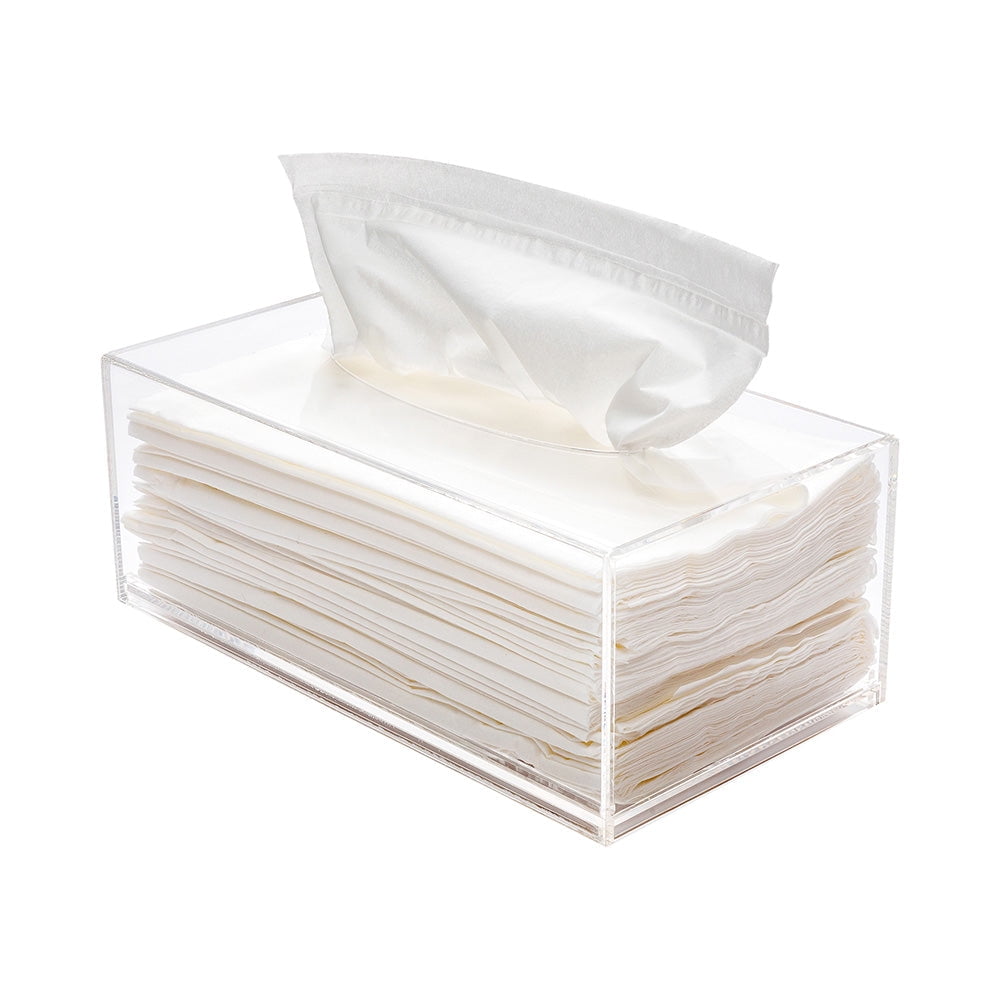 Clear Tek Clear Acrylic Tissue Box - 8 3/4" x 4 3/4" x 3 1/4" - 1 count ...