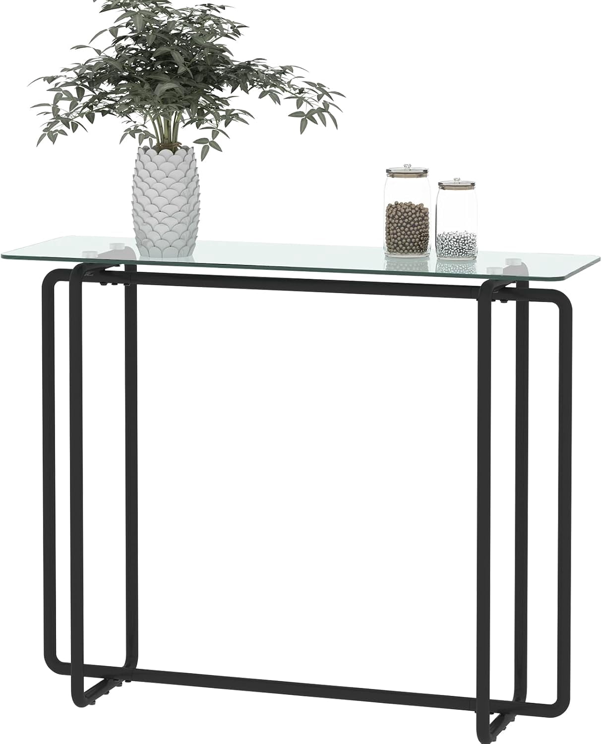 Clear Tempered Glass Console Tables, Sofa Table, Narrow Side Table ...