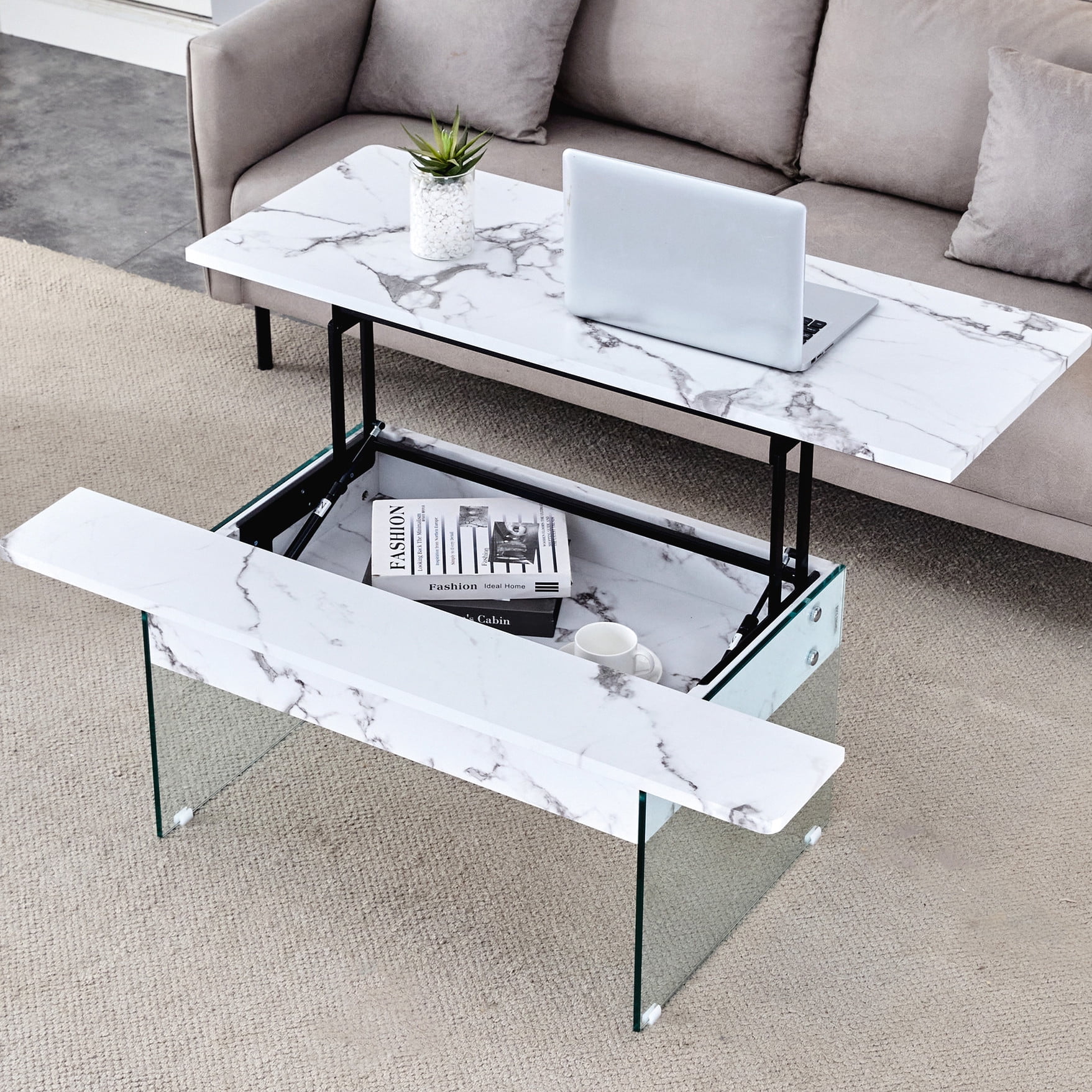 Clear Tempered Glass Legs/Modern Aesthetic/Color Options for Different ...