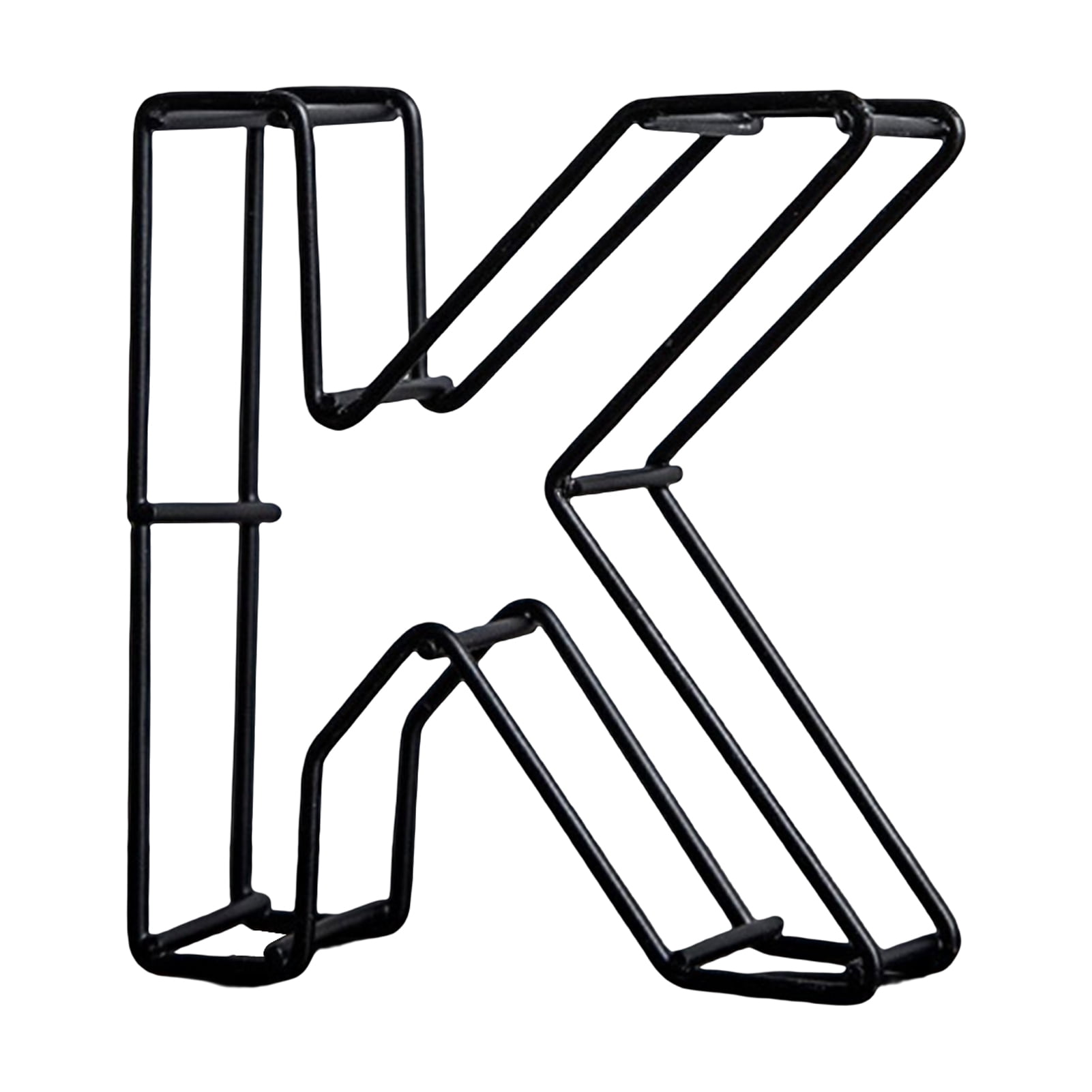 Clear Texture Alphabet Figurine Minimalist Design Wrought Iron Three ...