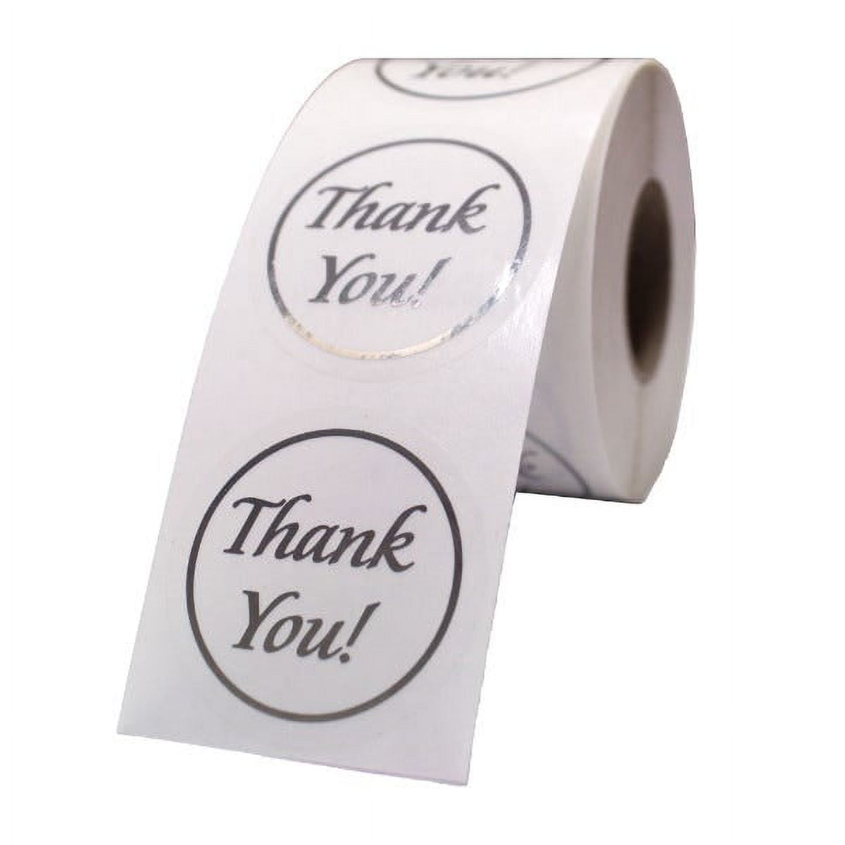 Clear Thank You Stickers Silver Foil 1.5" - Walmart.com