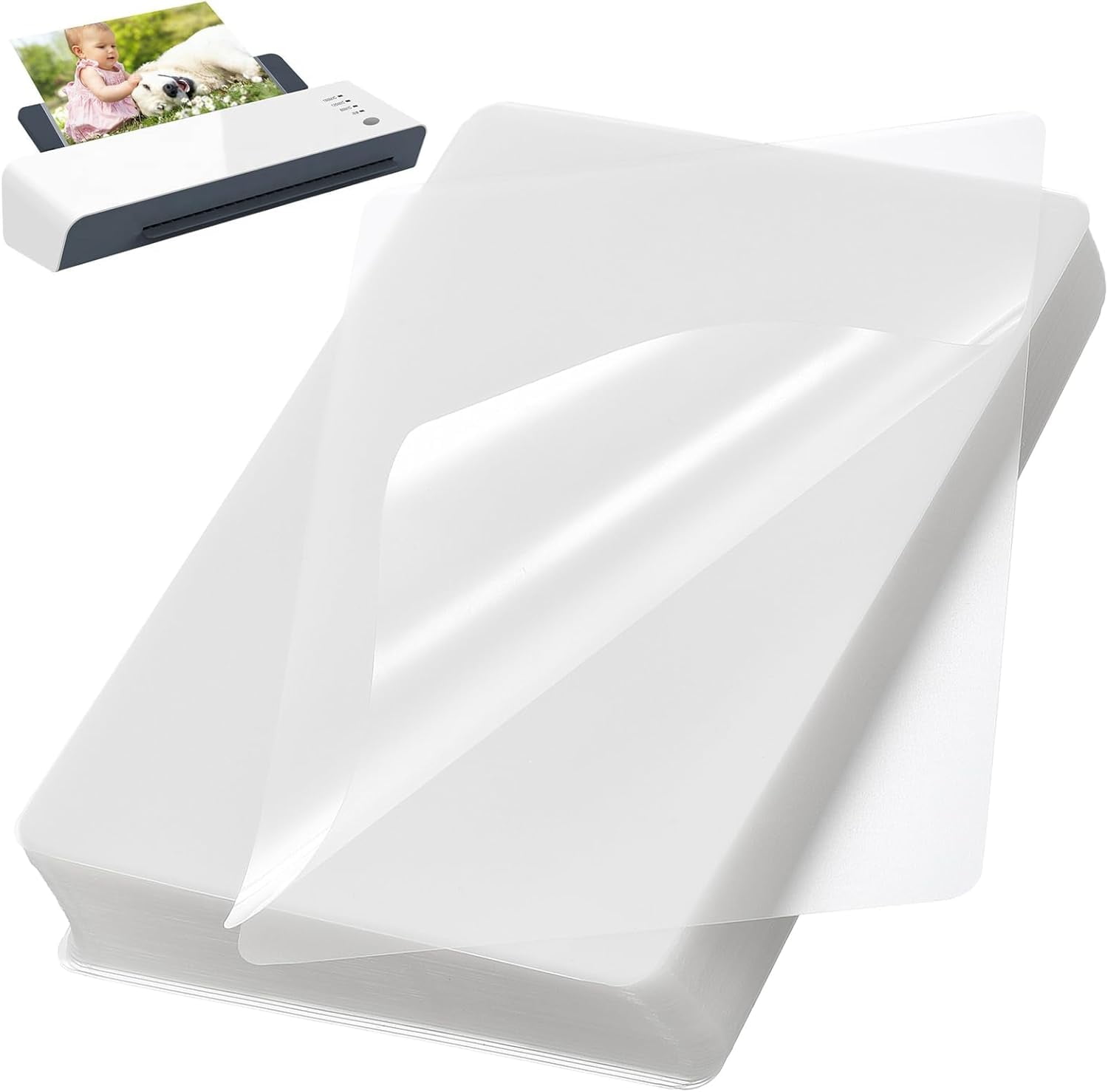 Clear Thermal Laminating Plastic Paper Laminator Sheets, 200 Pack 3 Mil ...