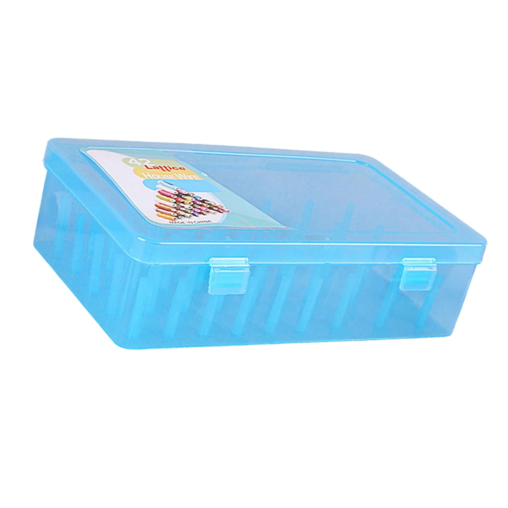 Clear Thread Spool Box 42 Spools Thread Spool Organizers Thread Bobbin ...