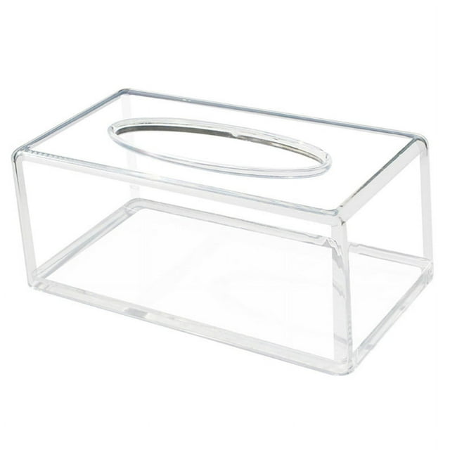 Clear Tissue Box Acrylic Rectangular Napkin Holder Desktop Storage ...