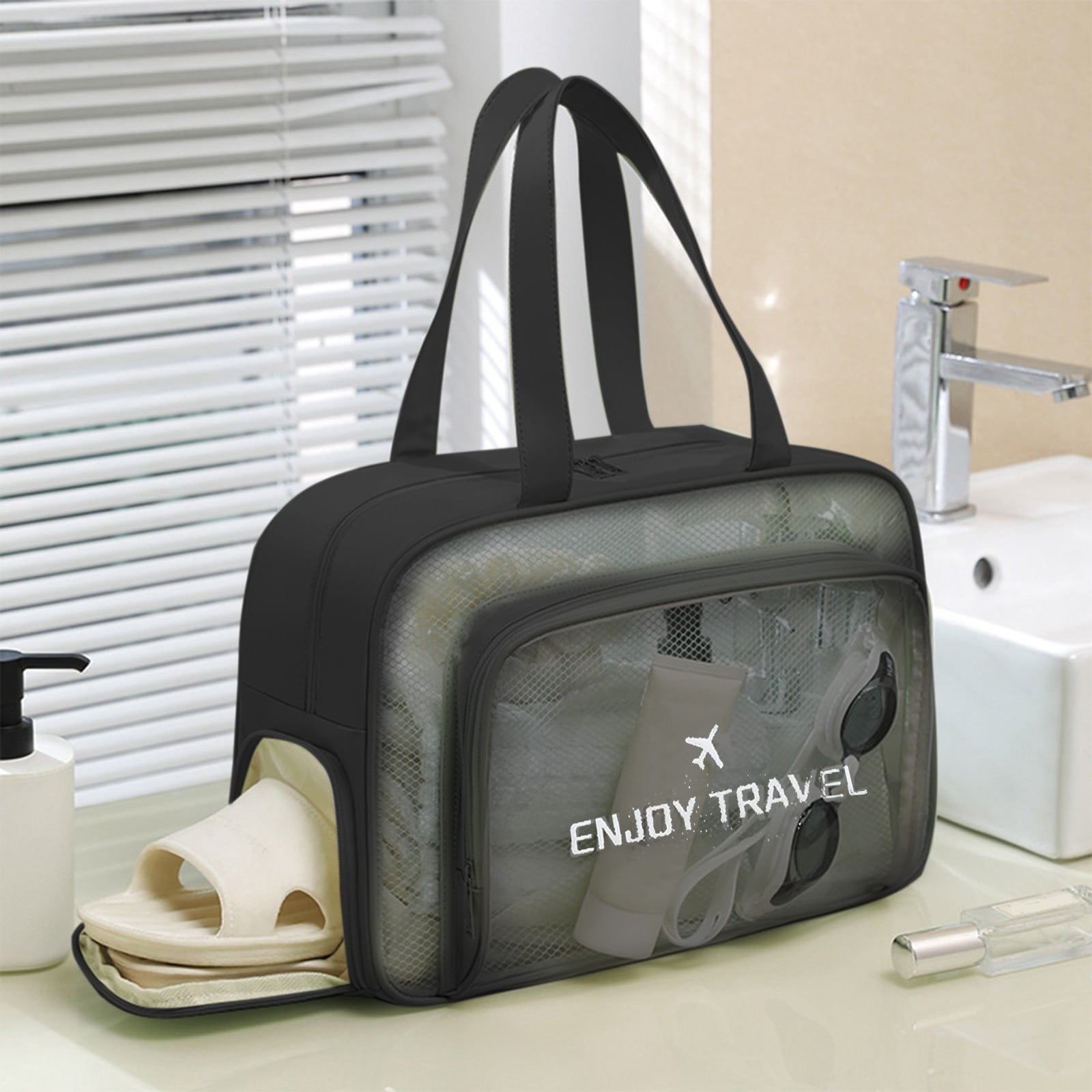 Clear Toiletry Bag for Women Men, Waterproof Travel Bag for Toiletries ...