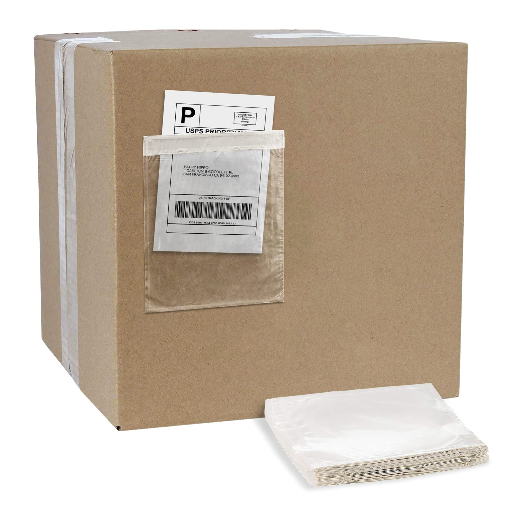 Clear Top Loading Packing List Envelopes, 4.5 x 5.5 Inches. 1000 Pack ...