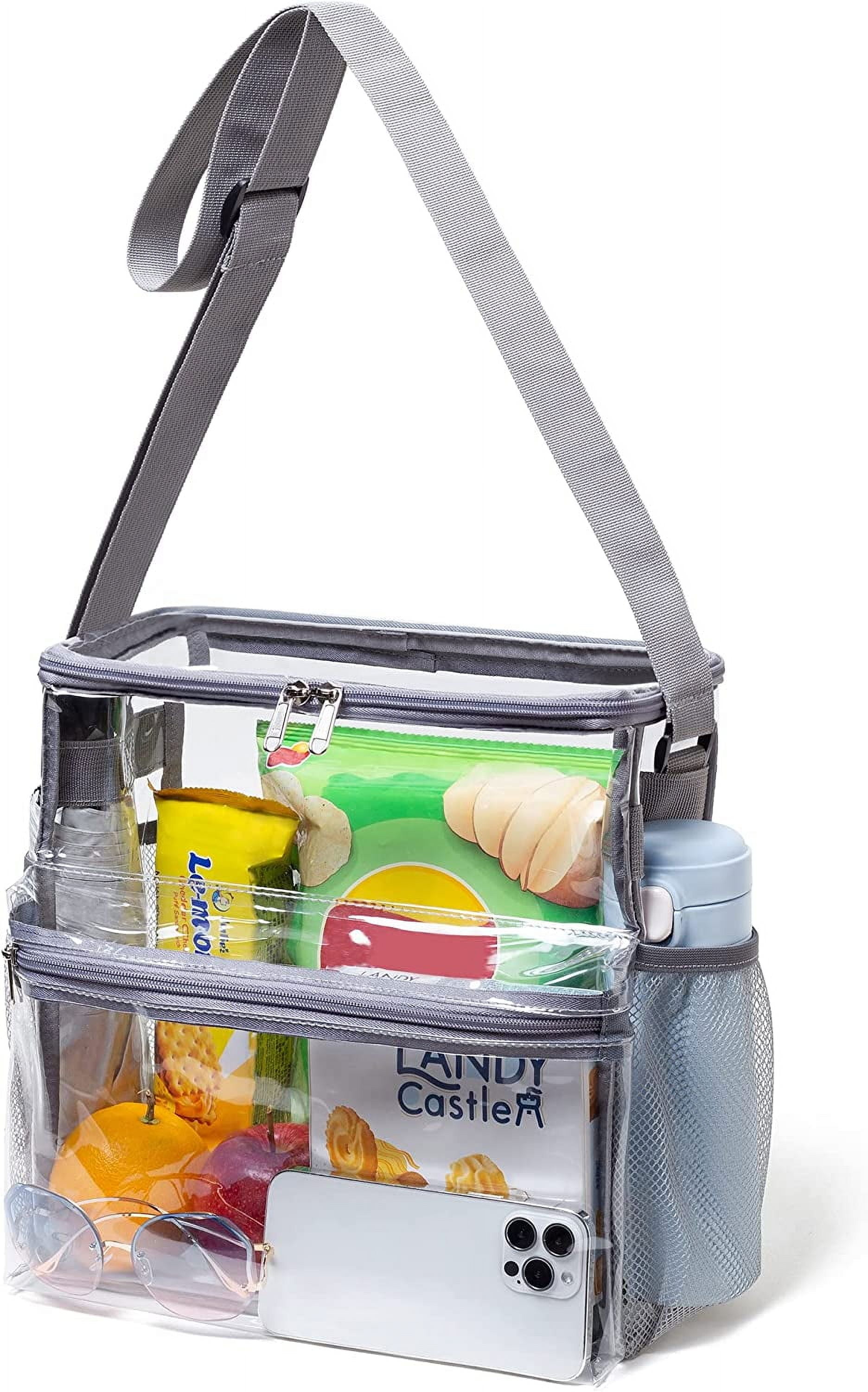 Clear Tote Bag - Clear Bag Stadium Approved 12x12x6 Clear Lunch Bag for ...
