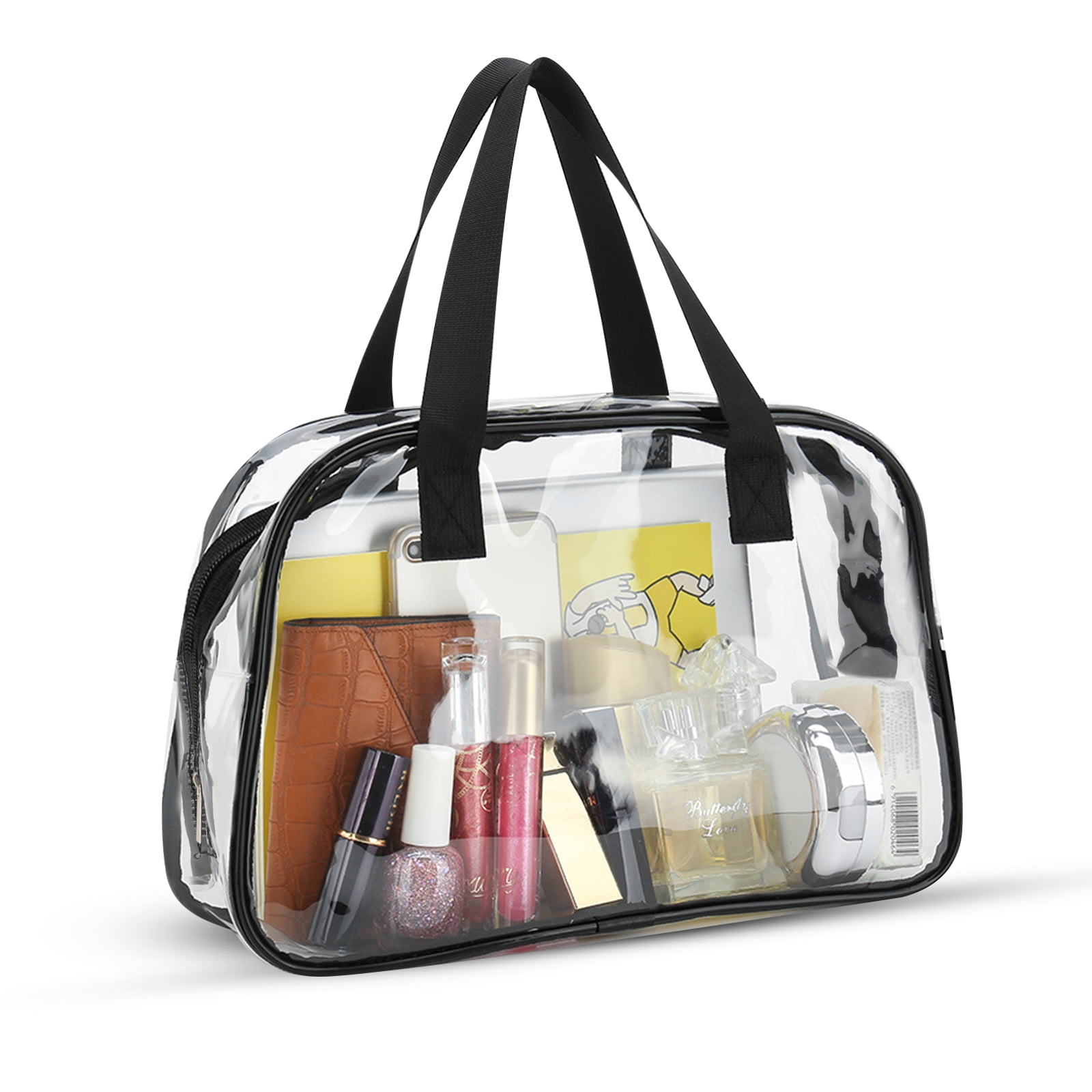 EEEkit Clear Tote Bag: Waterproof PVC Cosmetic Travel Handbag, Stadium ...