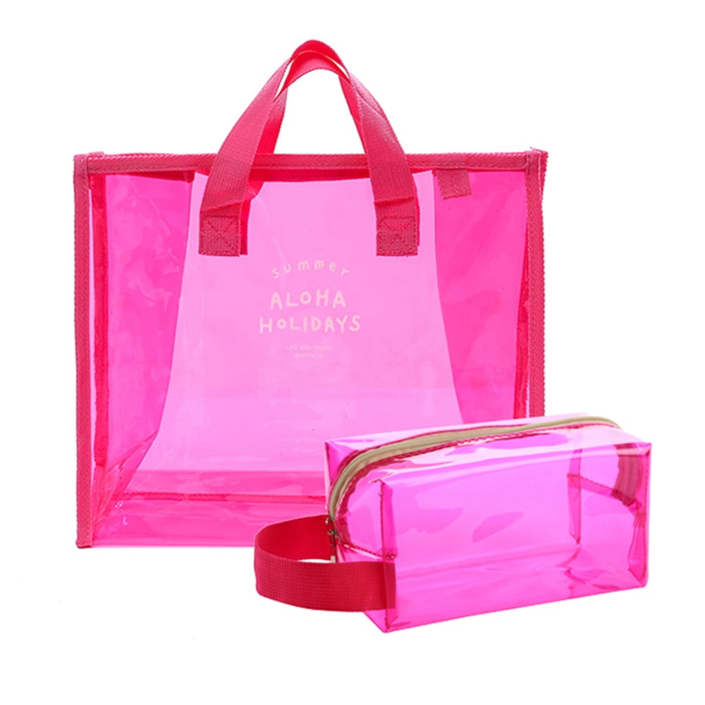 Clear Tote Bag, Fashion PVC Shoulder Handbag for Women, Clear Stadium ...