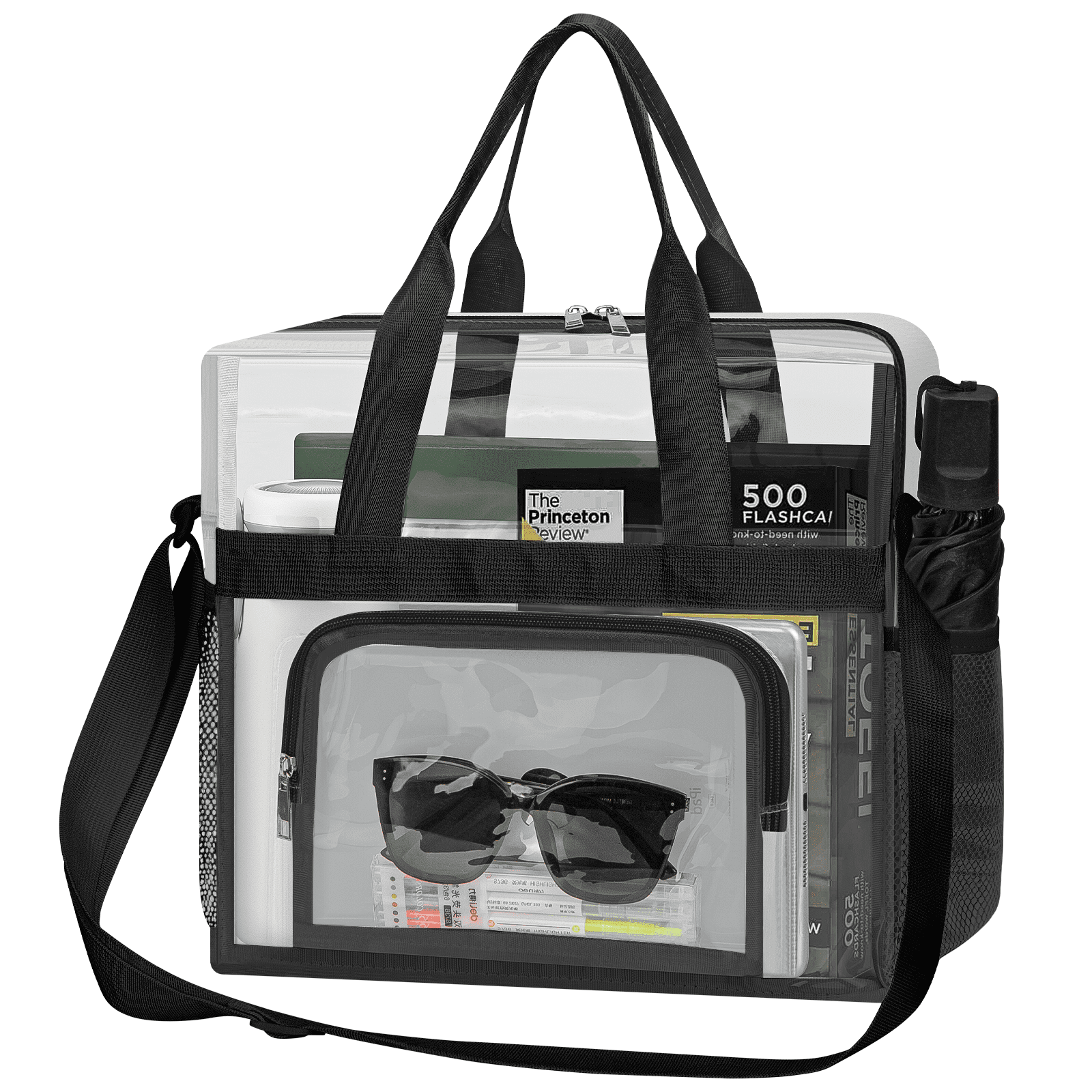 Clear Tote Bag for Stadium Events 12x12x6, Clear Bag with Reinforced ...