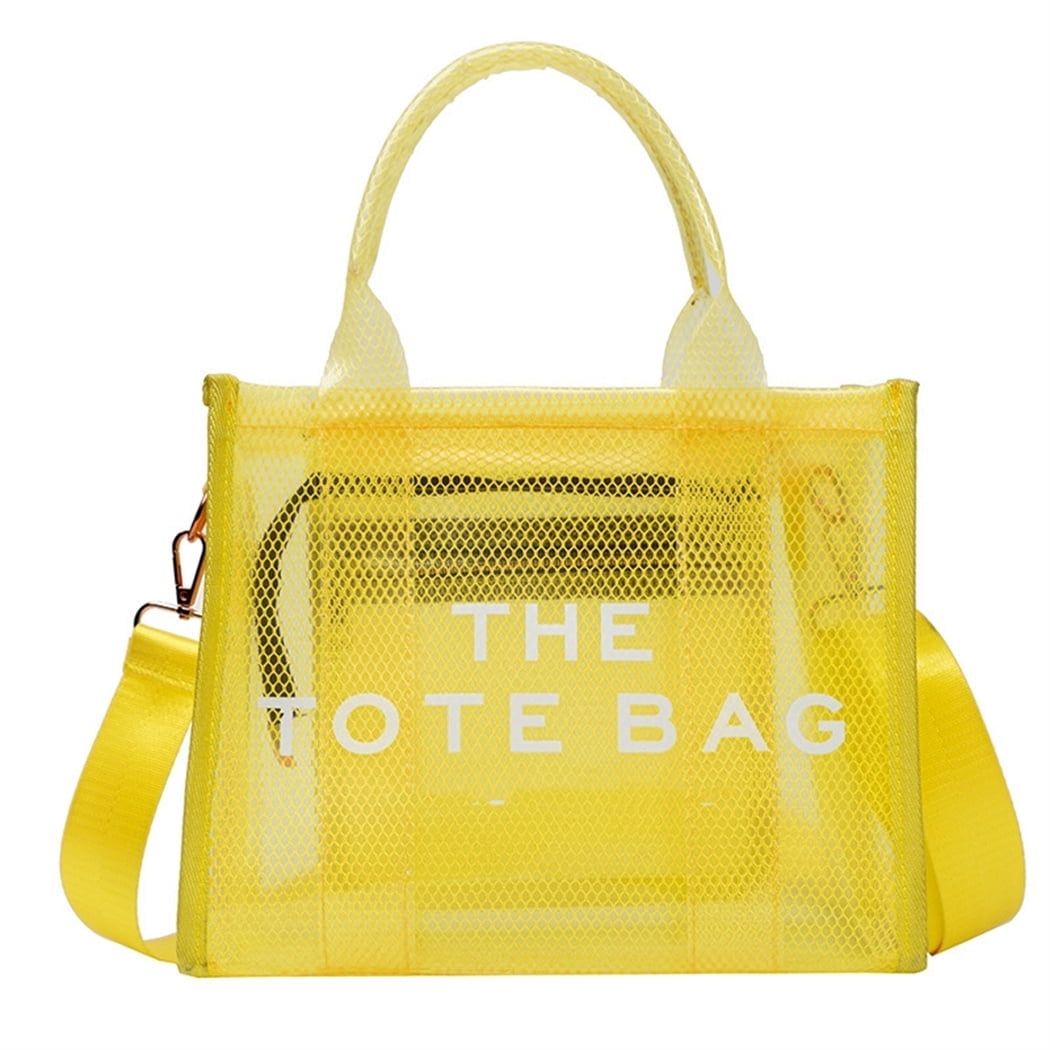 Clear Tote Bag for Women, Plastic Tote Bag Crossbody Beach Bag PVC ...