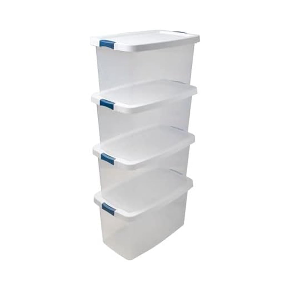 Clear Tote, Plastic Stackable Storage Bin, Organizing Storage Container ...