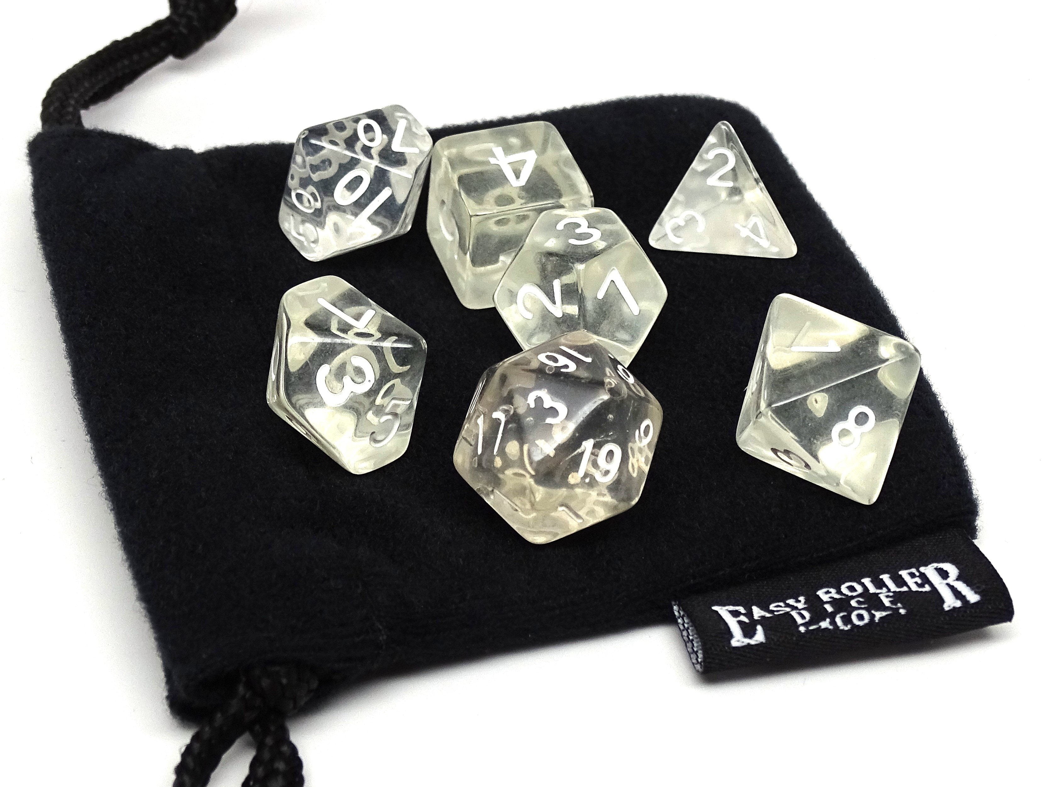 Clear Translucent Dice - 7 Piece Set - Walmart.com
