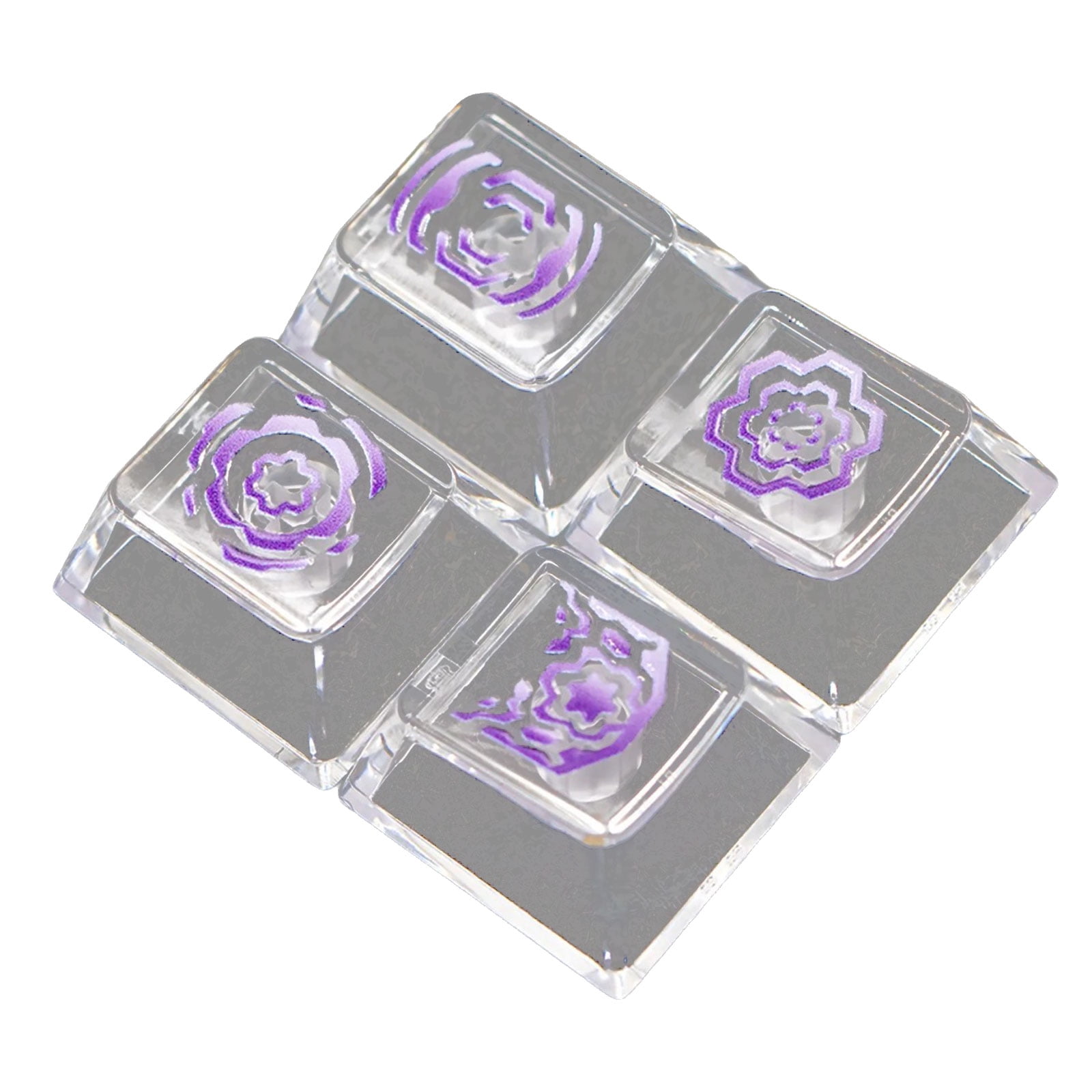 Clear Translucent Keycaps with Enhanced Light Diffusion & Ergonomic ...