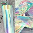 Clear Transparent PVC Holographic Magic DIY Crafts Multicolor Fabric ...