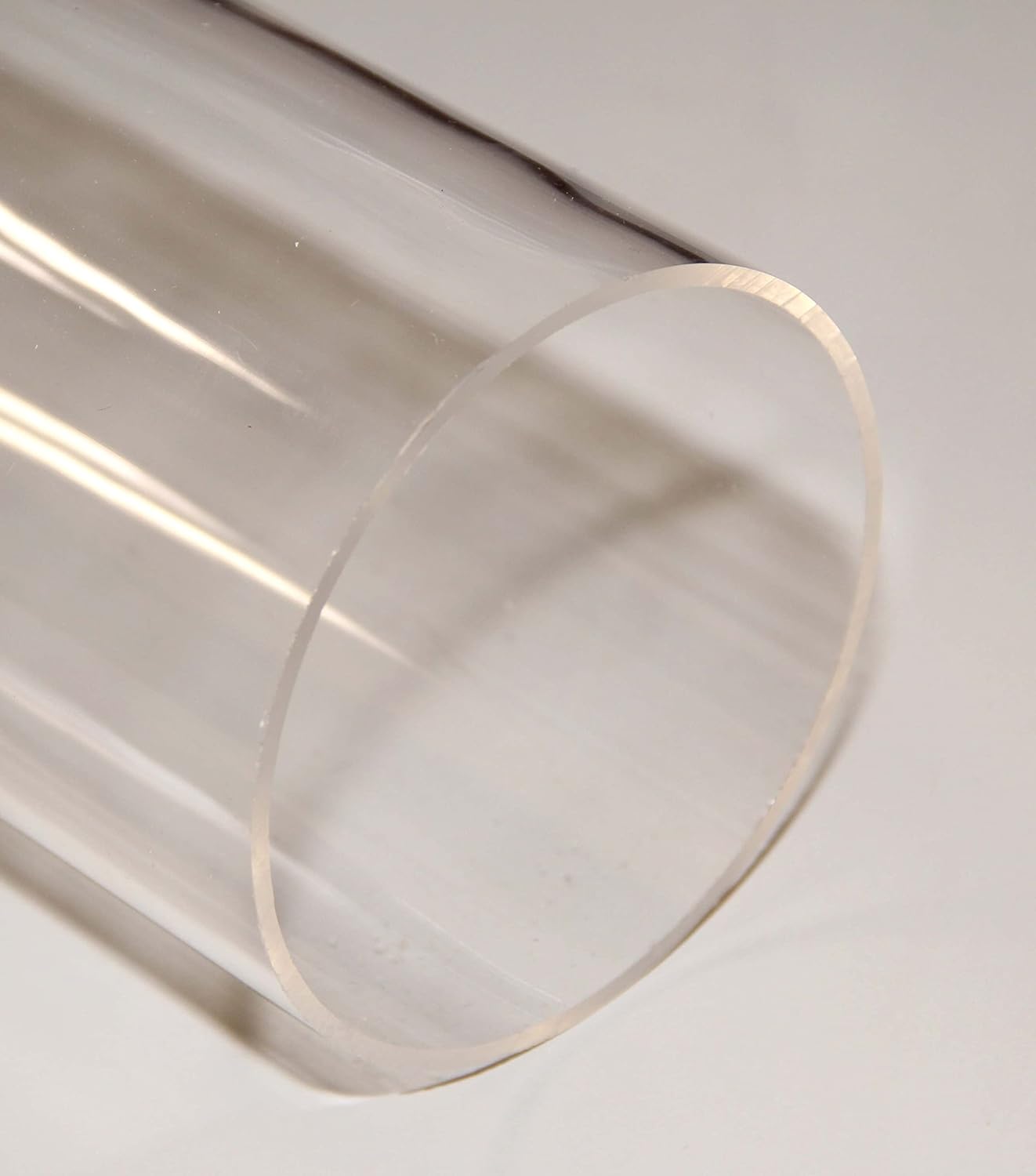 Clear Transparent Plastic Pipe tube 4.5" OD 114 mm 1 footlong Fits 4 ...