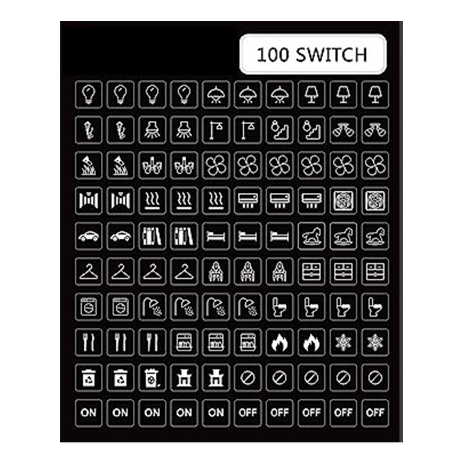 Clear Transparents Switchs Panel Labels Switches Panels Labels Decal ...