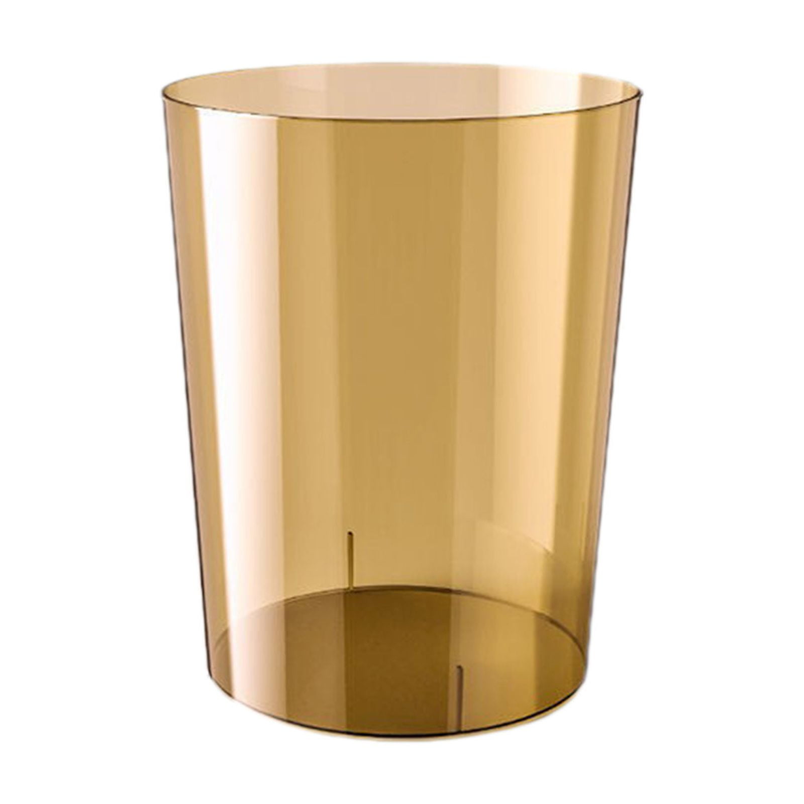 Clear Trash Can Plastic Wastebasket 2.64 Gallon Round Garbage Container ...