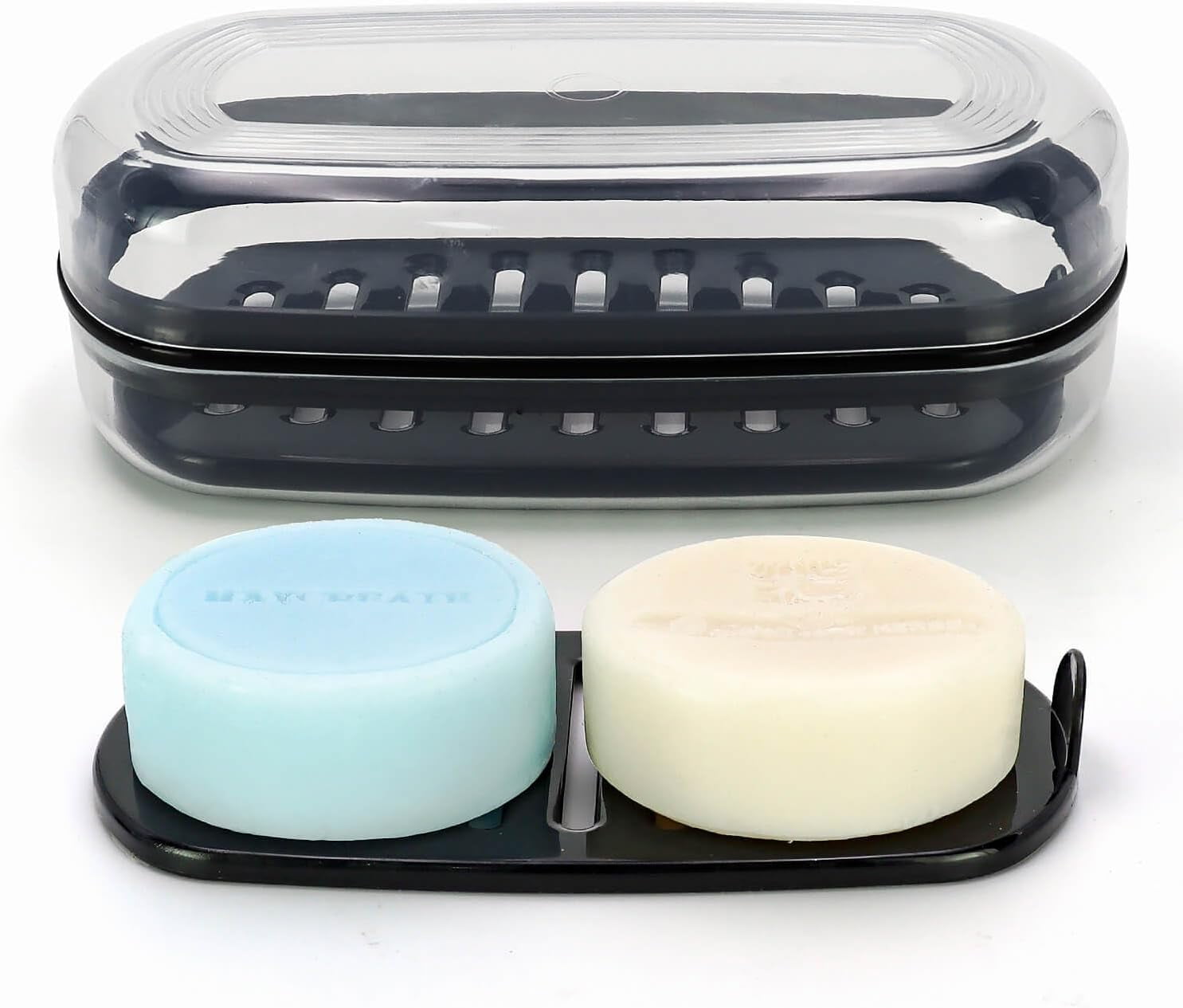 Clear Travel Soap Case - Leak-Proof Multi-Use Soap Holder with Draining ...