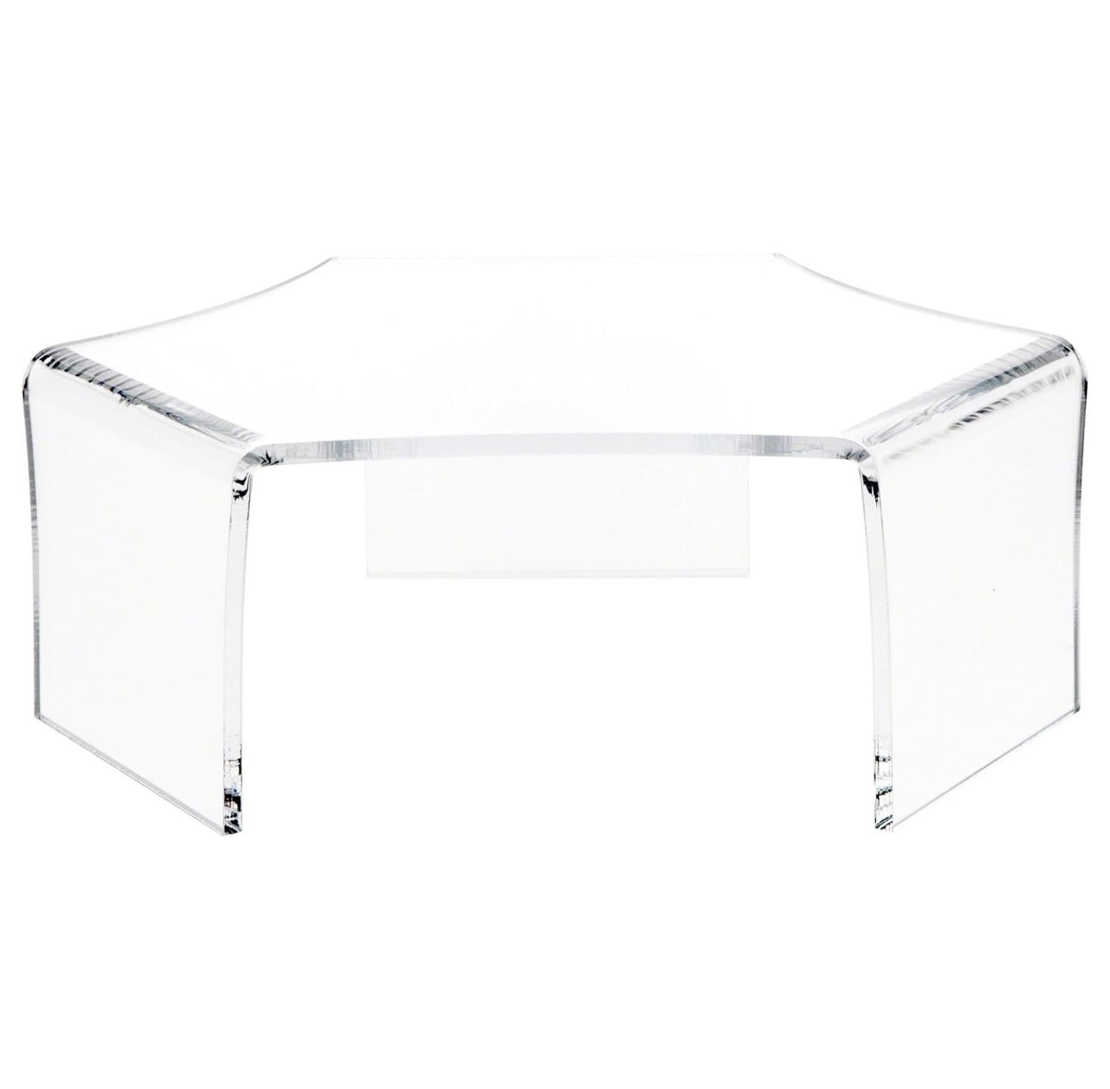 Clear Tri-Leg (6 Sided) Display Riser, 4" H x 11" W x 9.125" D (2 Pack ...