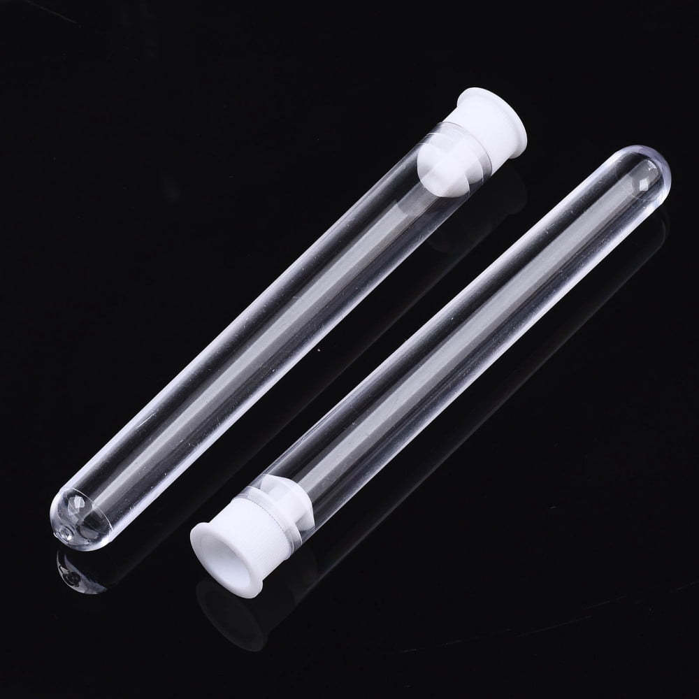 Clear Tube Plastic Bead Containers with Lid Clear 102.5x13mm - Walmart.com