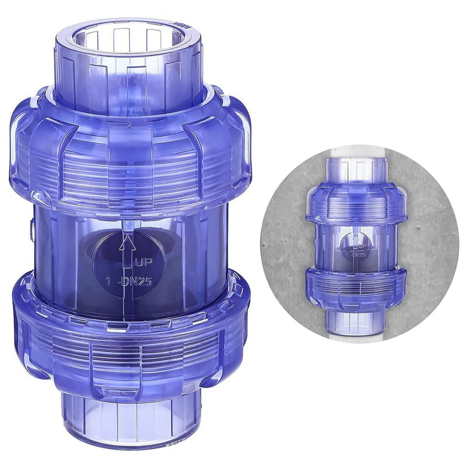 Clear UPVC Check Valve True Union Swing Check Valves Backflow Valve ...