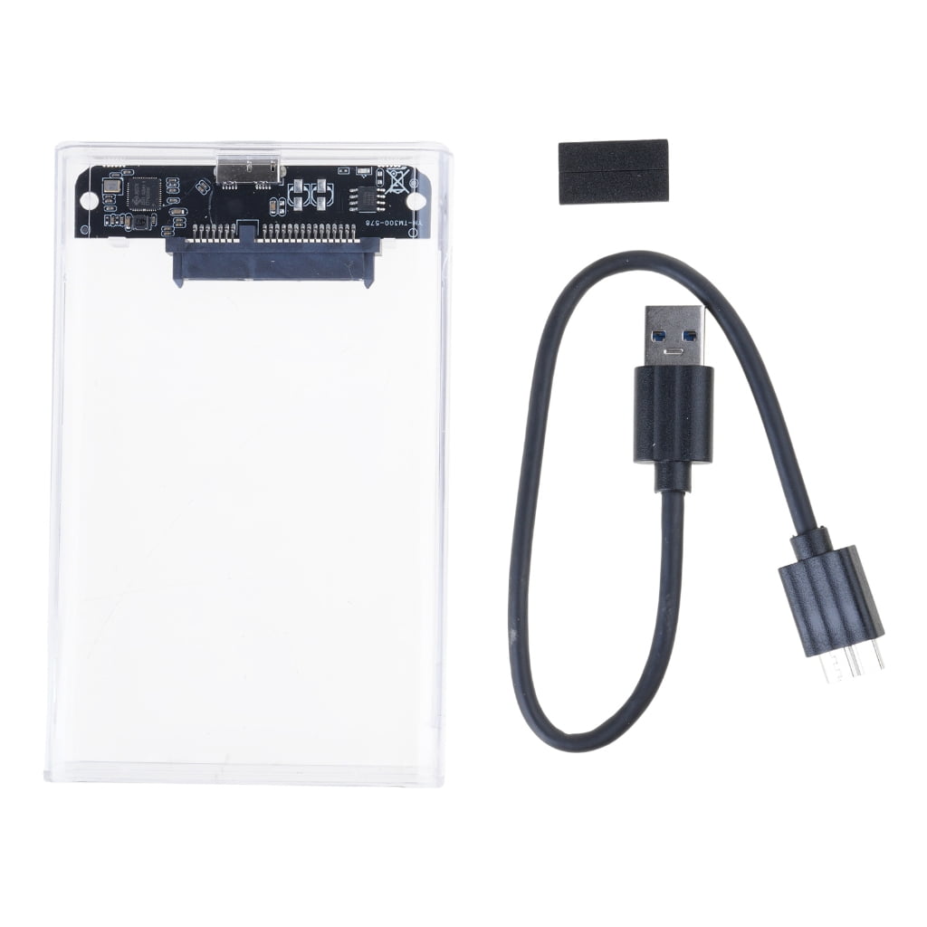 Clear USB3.0 2.5inch Hard Drive Enclosure Case Box for Home Office PC ...
