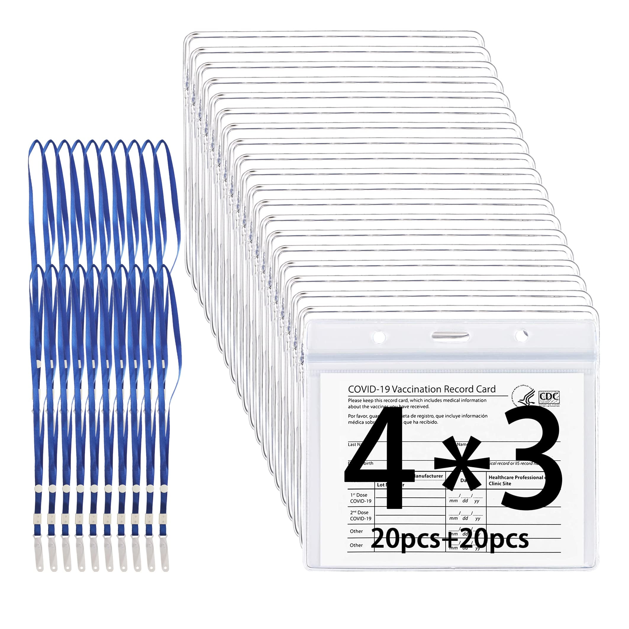 Clear Vaccination Card Protector Waterproof 4×3 in for CDC Immunization ...