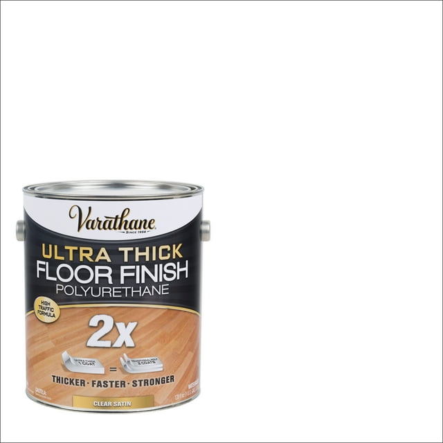 Clear, Varathane Satin Water Based Ultra Thick 2X Wood Floor Finish ...
