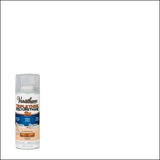 Clear, Varathane Triple Thick Semi-Gloss Polyurethane-318291, 11.25 oz ...