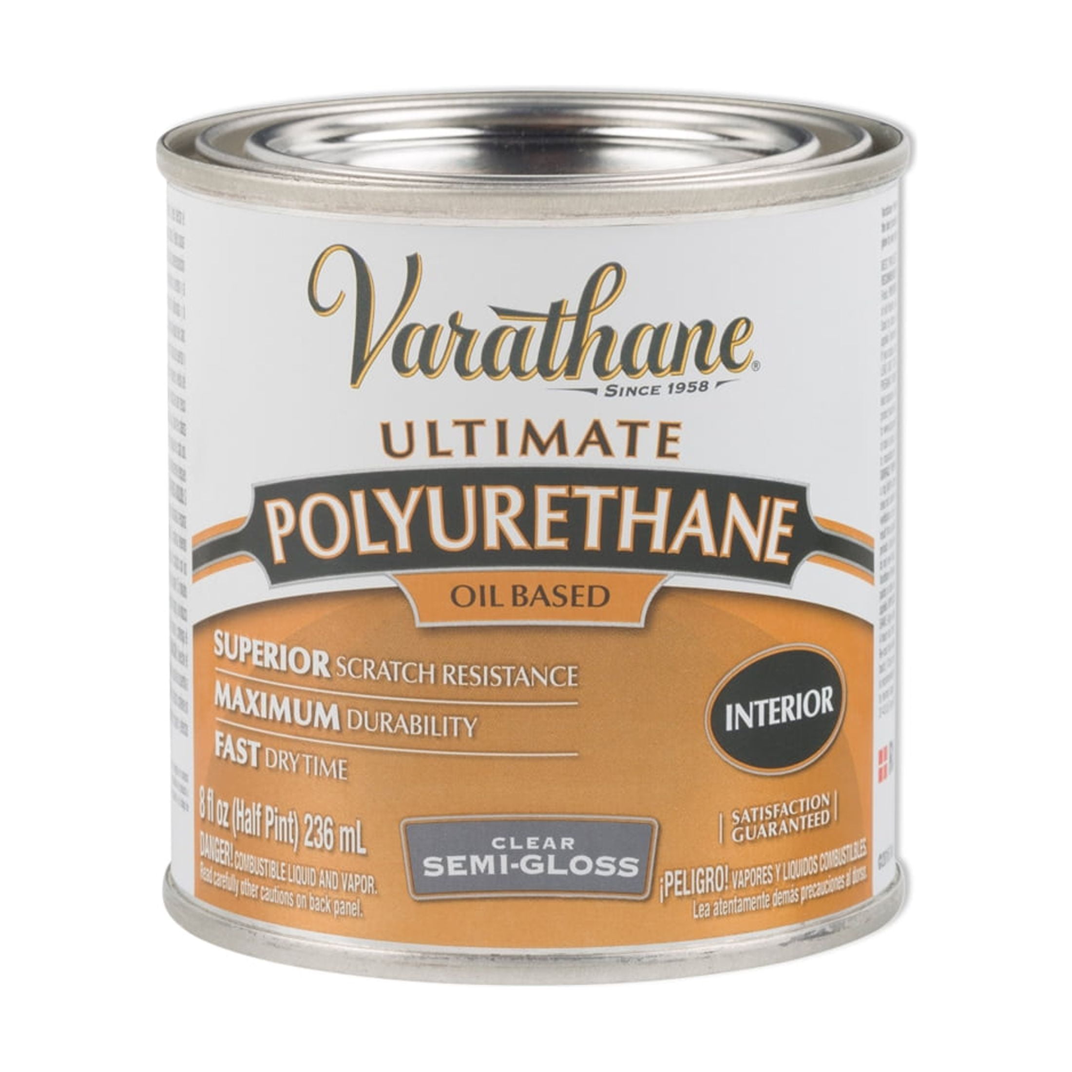 Clear, Varathane Ultimate Semi-Gloss Polyurethane Oil-Based-6061H, Half ...