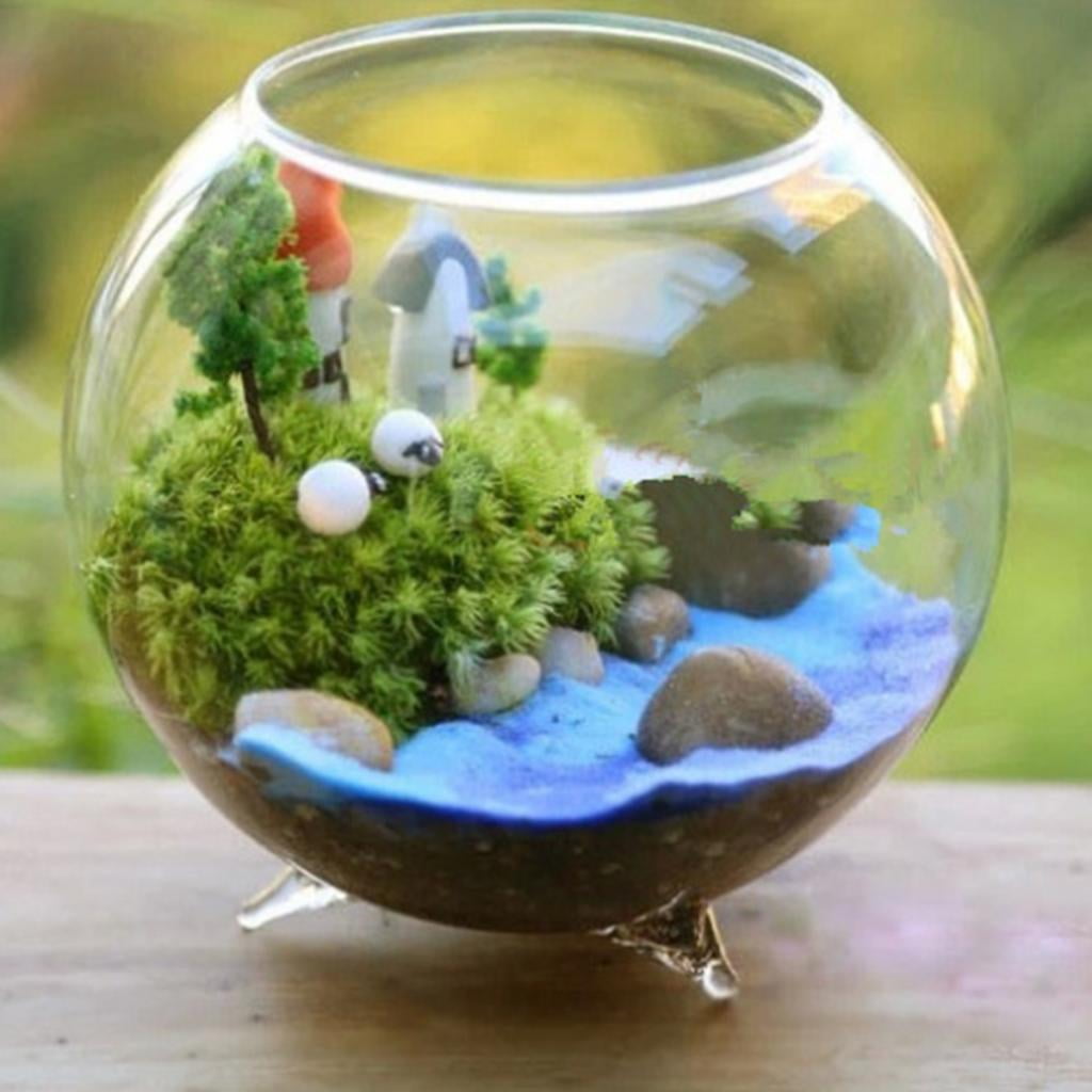 Clear Vases Fish Tank Flower Planter Pot - S S - Walmart.com