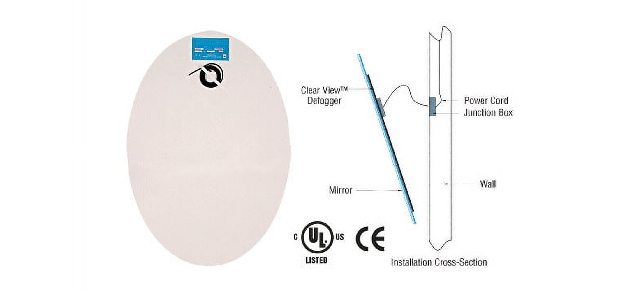 Clear View 02432 24" x 32" Oval Mirror Defogger - Walmart.com