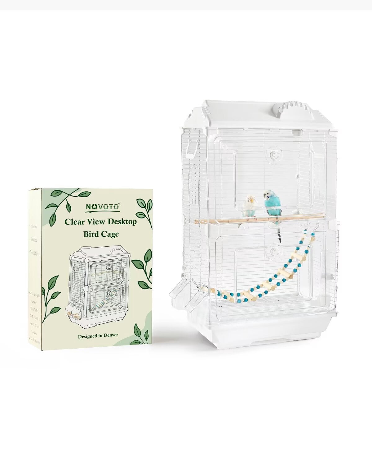Clear View Bird Cage, Medium Birdcage Aviary for Beginner, Backup Bird ...