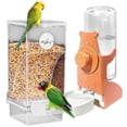Clear View Bird Feeder and Water Dispenser Set with Detachable Trays ...