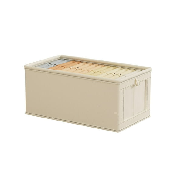 Clear View Fabric Storage Box with Lid, Large Fabric Storage Box ...