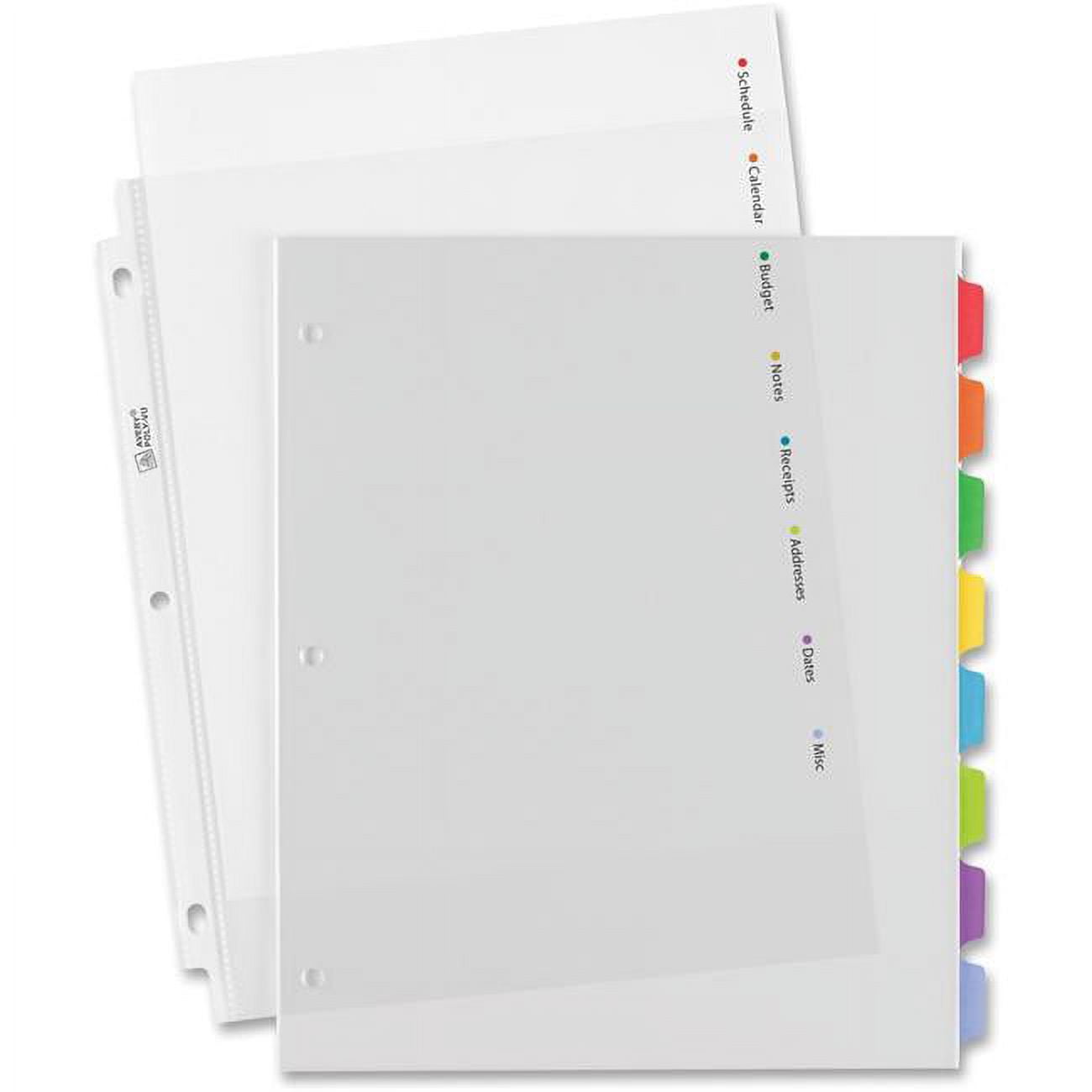 Clear View Plastic Dividers, 8 Tab - Clear - Walmart.com