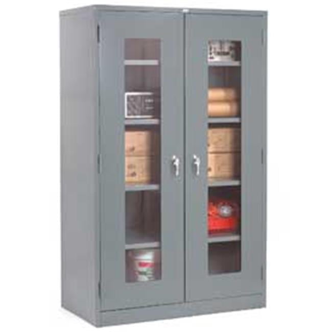 Clear View Storage Cabinet with Easy Assembly - Gray - Walmart.com
