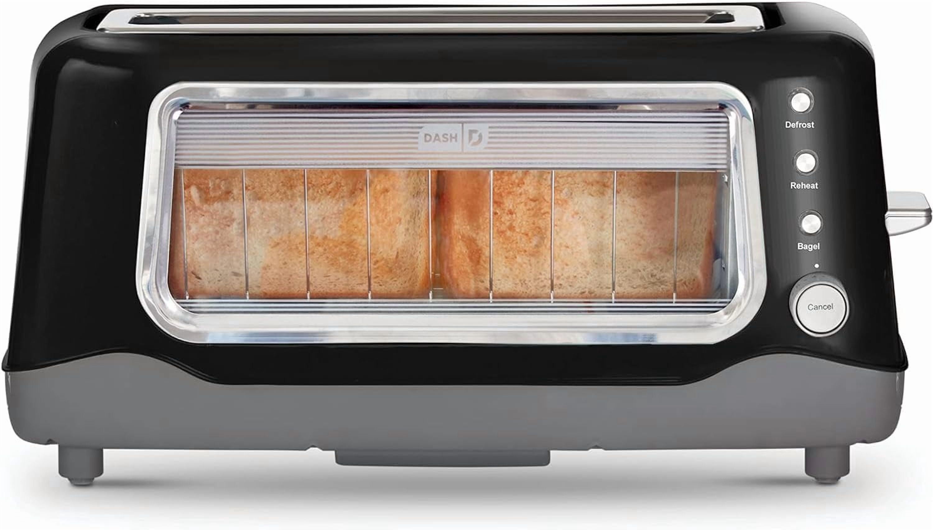 Clear View Toaster - Features Lar Window & Extra-Wide Slots Auto-Shut ...