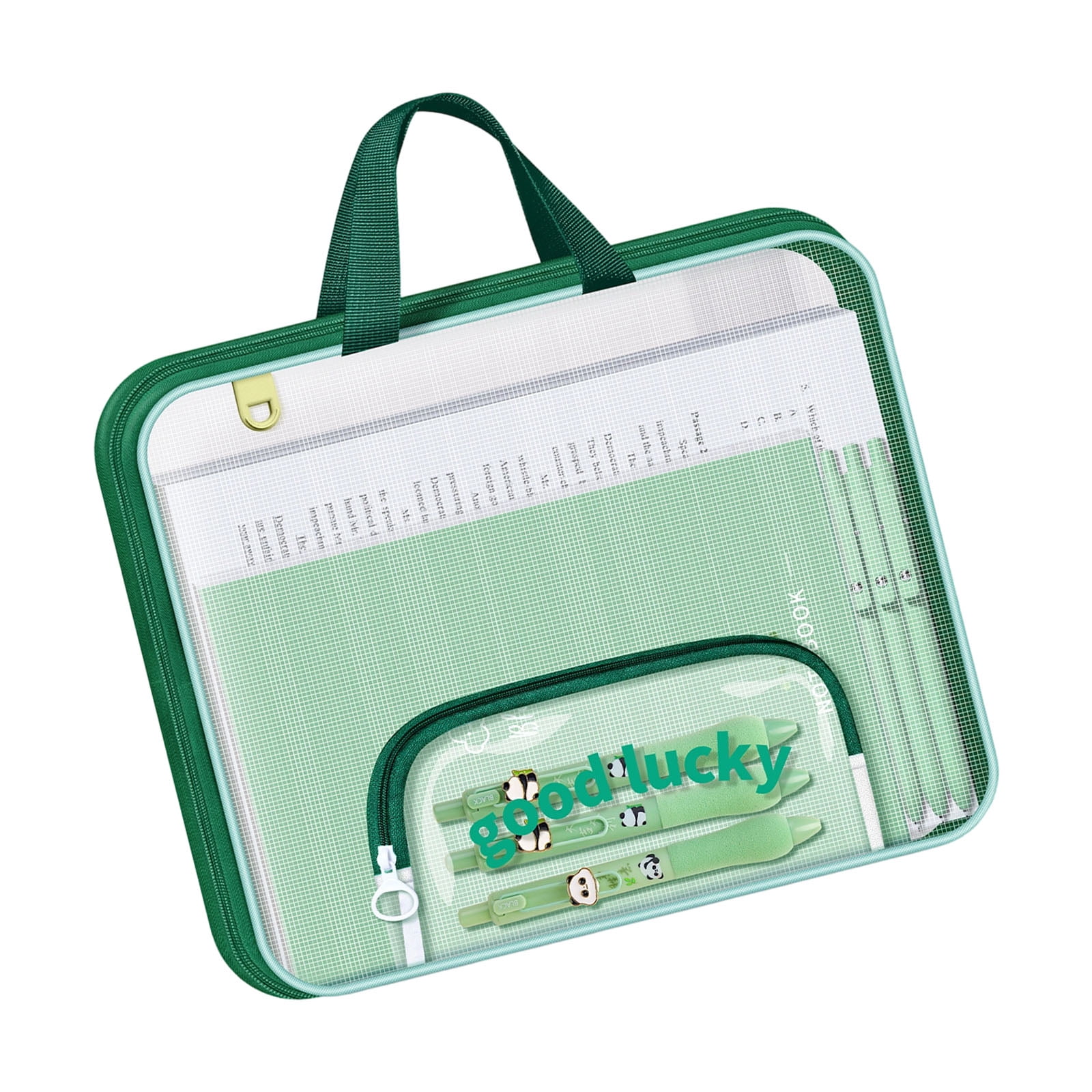 Clear Viewing Meshes File Holders Large Volumes Zippers Handle Quick ...