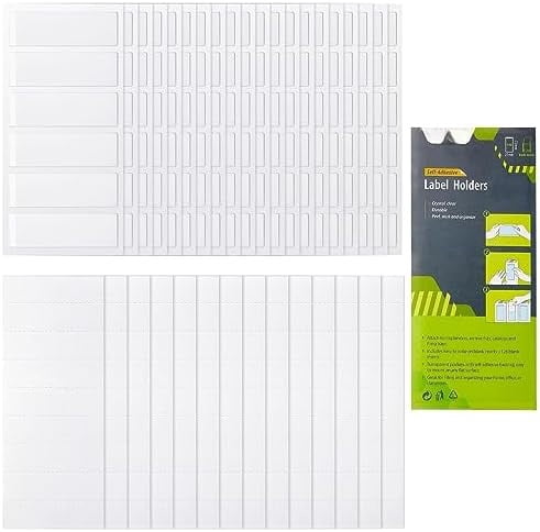 Clear Vinyl Binder Spine Label Pockets - Adhesive Label Pockets for ...