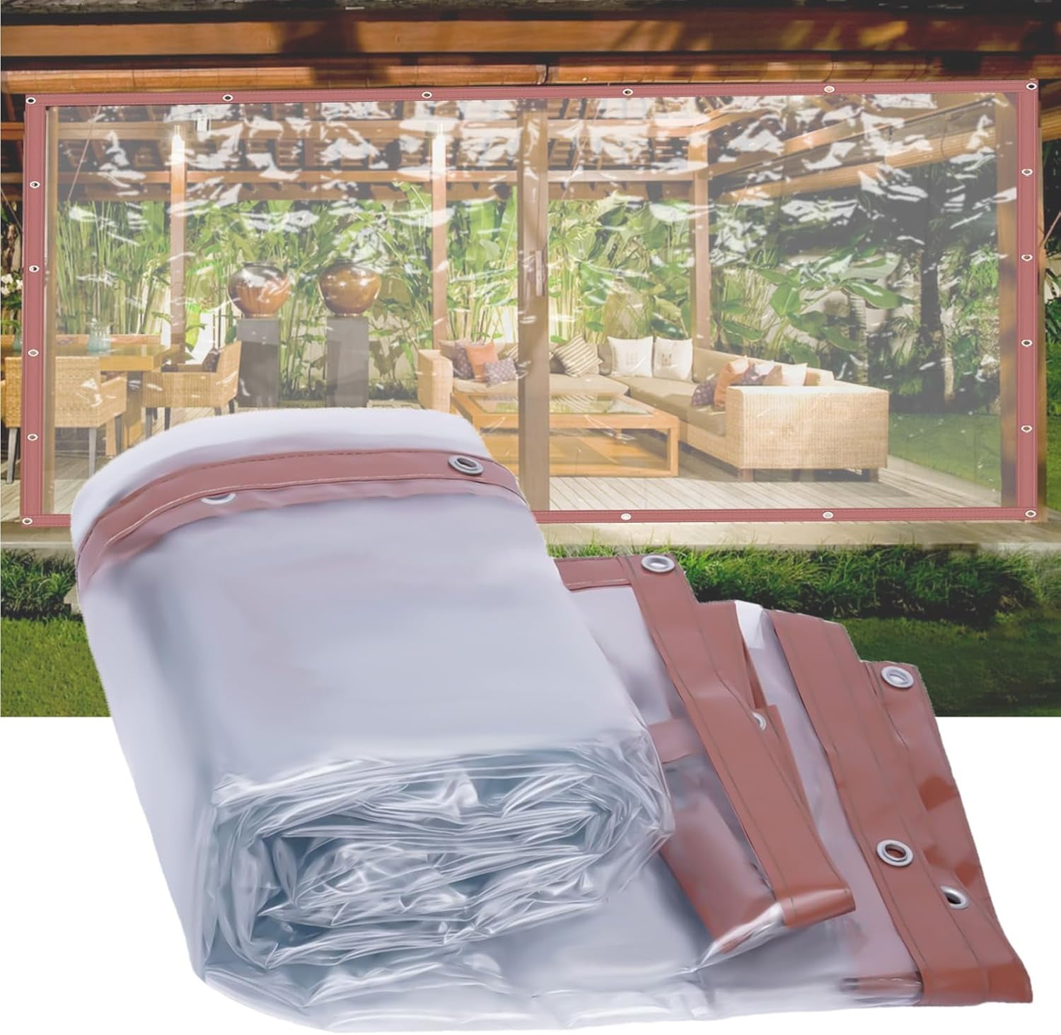 Clear Vinyl Curtains for Patio Winter, Commercial Waterproof Clear ...