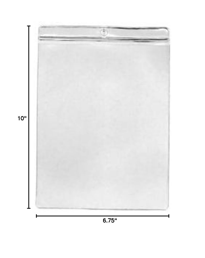 Clear Vinyl Envelopes for Price Tags, Vertical Ticket Holders 50 Per ...