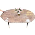 Clear Vinyl Oval Fitted Tablecloth, Elastic Edged, Waterproof, Oil ...