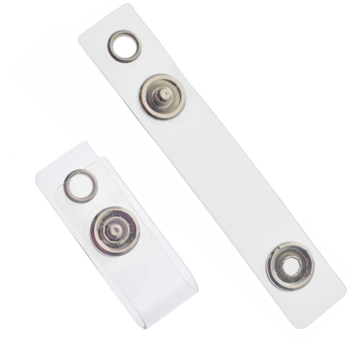 Clear Vinyl Plastic ID Badge Holder Strap with Snap & Eyelet Hole (Bulk ...