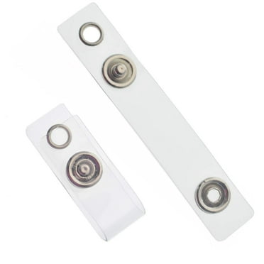 25 Pack - ID Holder Badge Clips with Clothing Friendly Tip - Metal ...