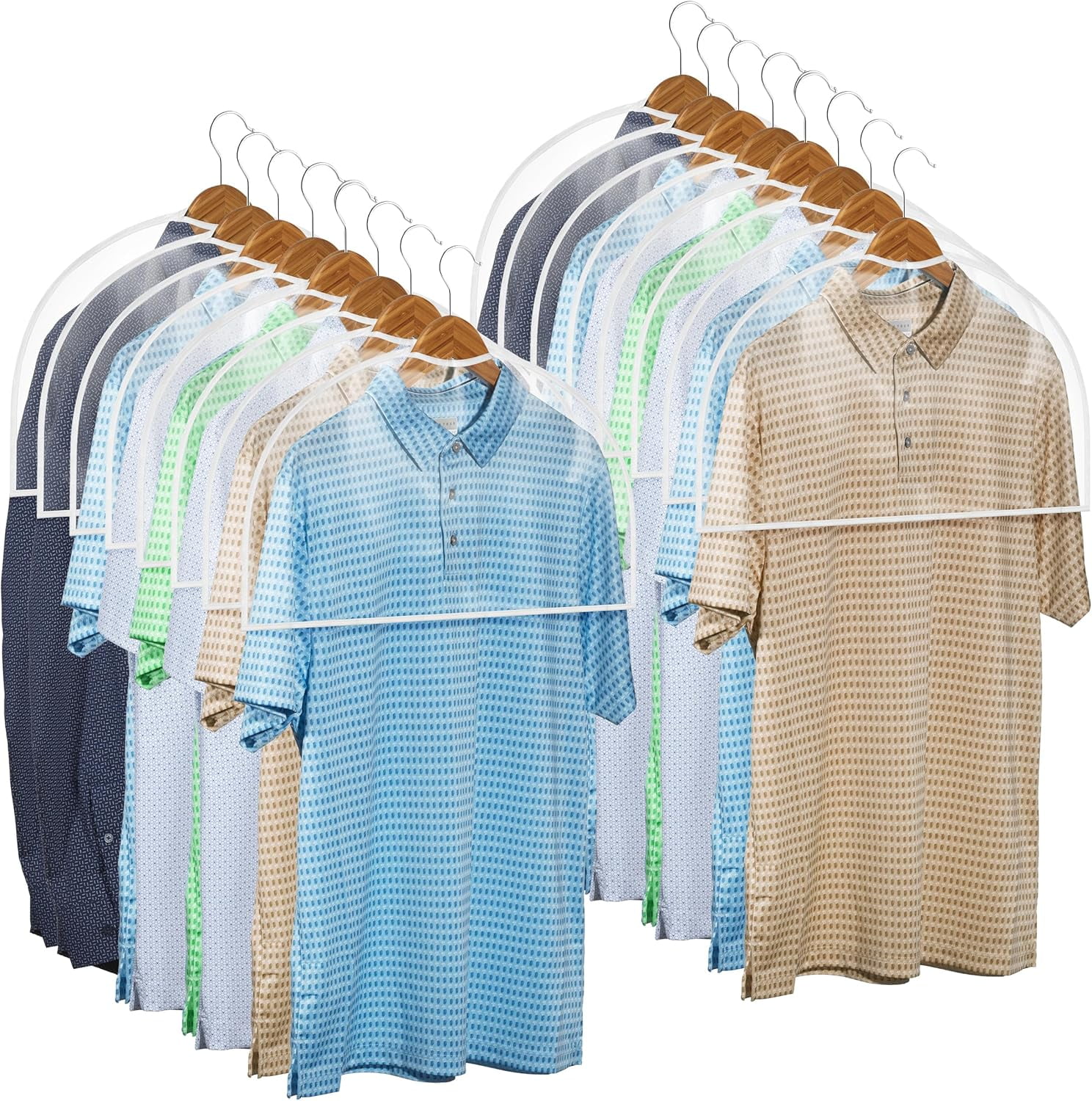 Clear Vinyl Shoulder Covers - Set of 16 Garment Protectors Keep your ...